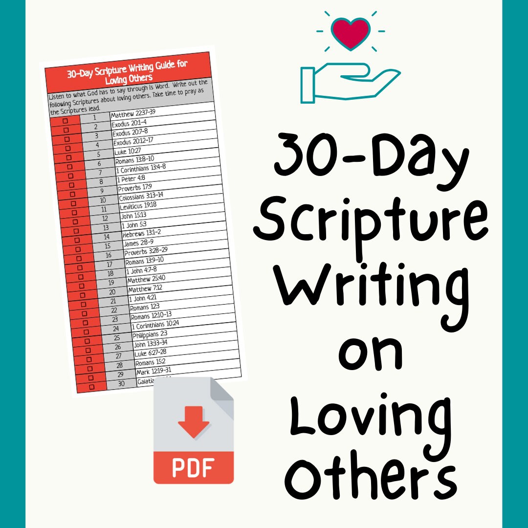 30-day Scripture Writing Guide on Loving Others - Etsy