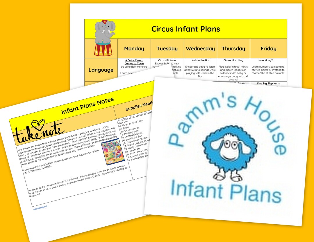Circus Printable Infant Lesson Plans for Baby - Learning Through Play ...