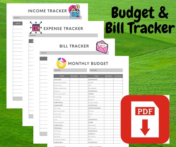Budget and Bill Tracker Printable - Etsy