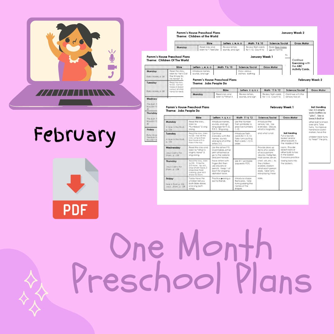 Preschool Lesson Plans for February - Bible Based - Learn Through Play ...