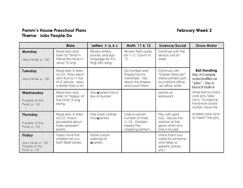 Preschool Lesson Plans for February - Bible Based - Learn Through Play ...