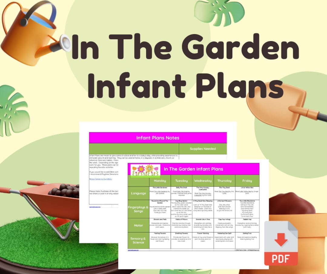 In the Garden Printable Infant Lesson Plans for Baby - Learning Through ...