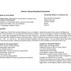 Preschool Lesson Plans for November - Bible Based - Learn Through Play ...