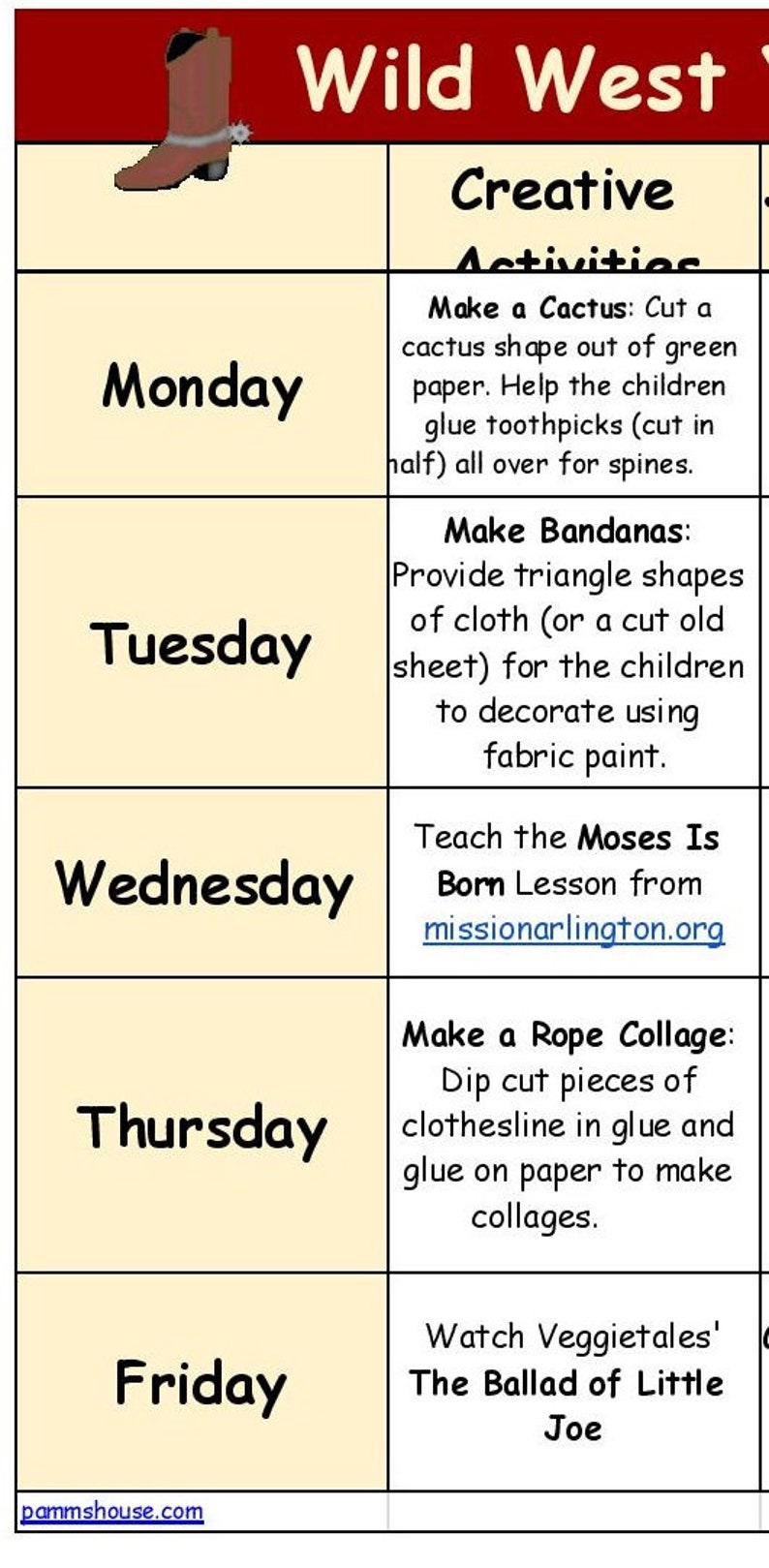 Wild West - Printable Toddler Theme - Learning Through Play - Etsy