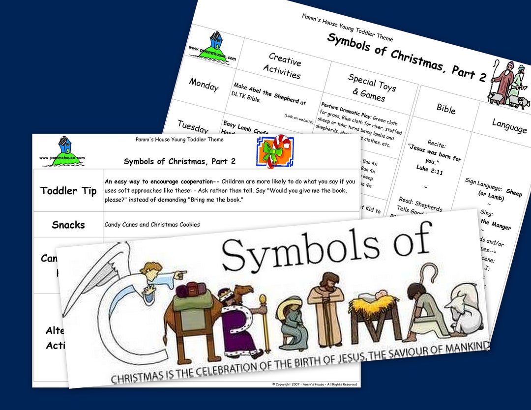 Symbols of Christmas, Part 2 - Printable Toddler Theme - Learning ...