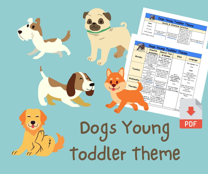 Perros - Tema imprimible para niños pequeños - Aprender jugando - Etsy ...