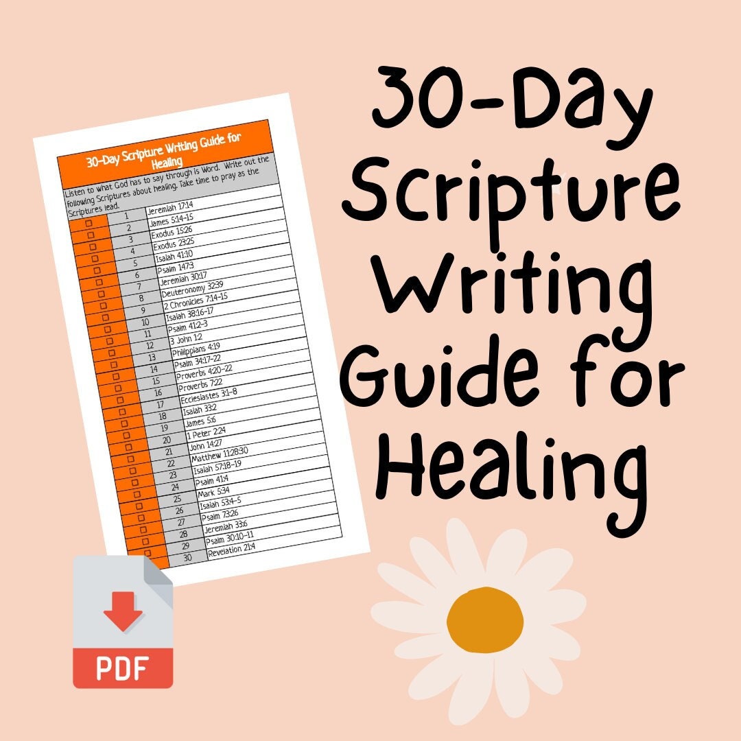 30-day Scripture Writing Guide for Healing - Etsy
