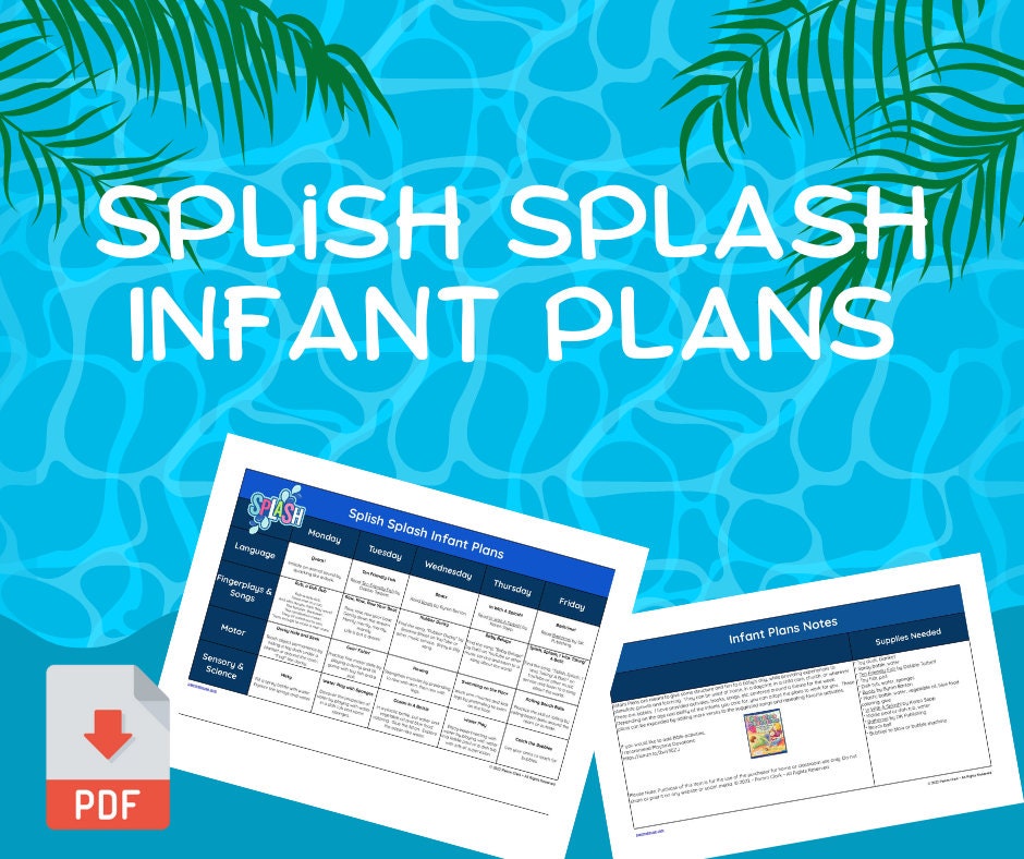 Splish Splash Printable Infant Lesson Plans for Baby - Learning Through ...