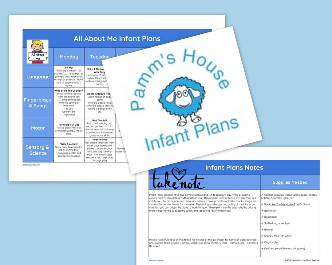 All About Me Printable Infant Lesson Plans for Baby - Learning Through ...