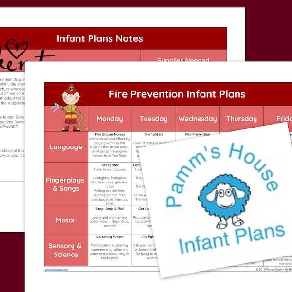 Daycare Infant Lesson Plan Template - Etsy