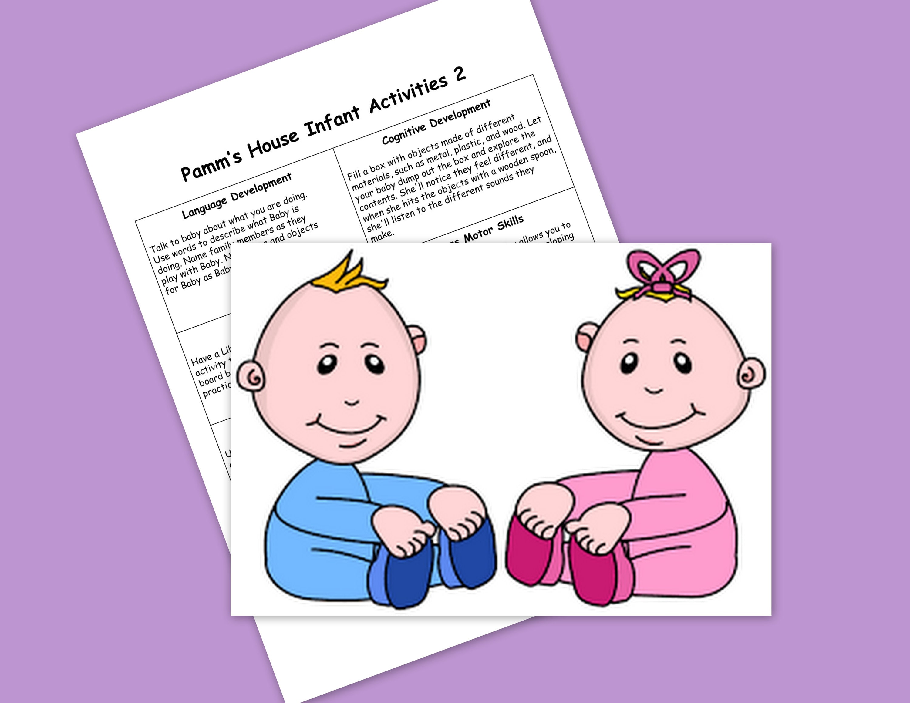 Infant Activities #2 - Printable Plans - Learning Through Play - Etsy