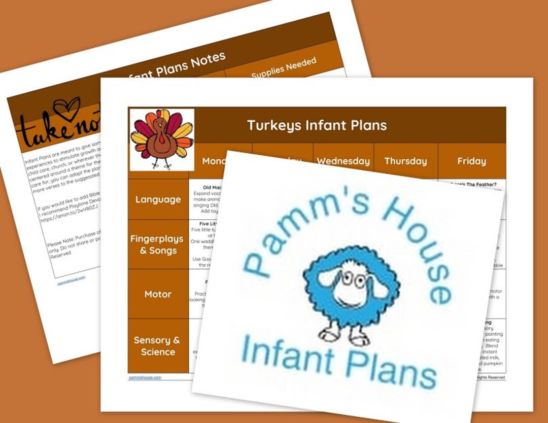 Turkeys Printable Infant Lesson Plans for Baby - Learning Through Play ...