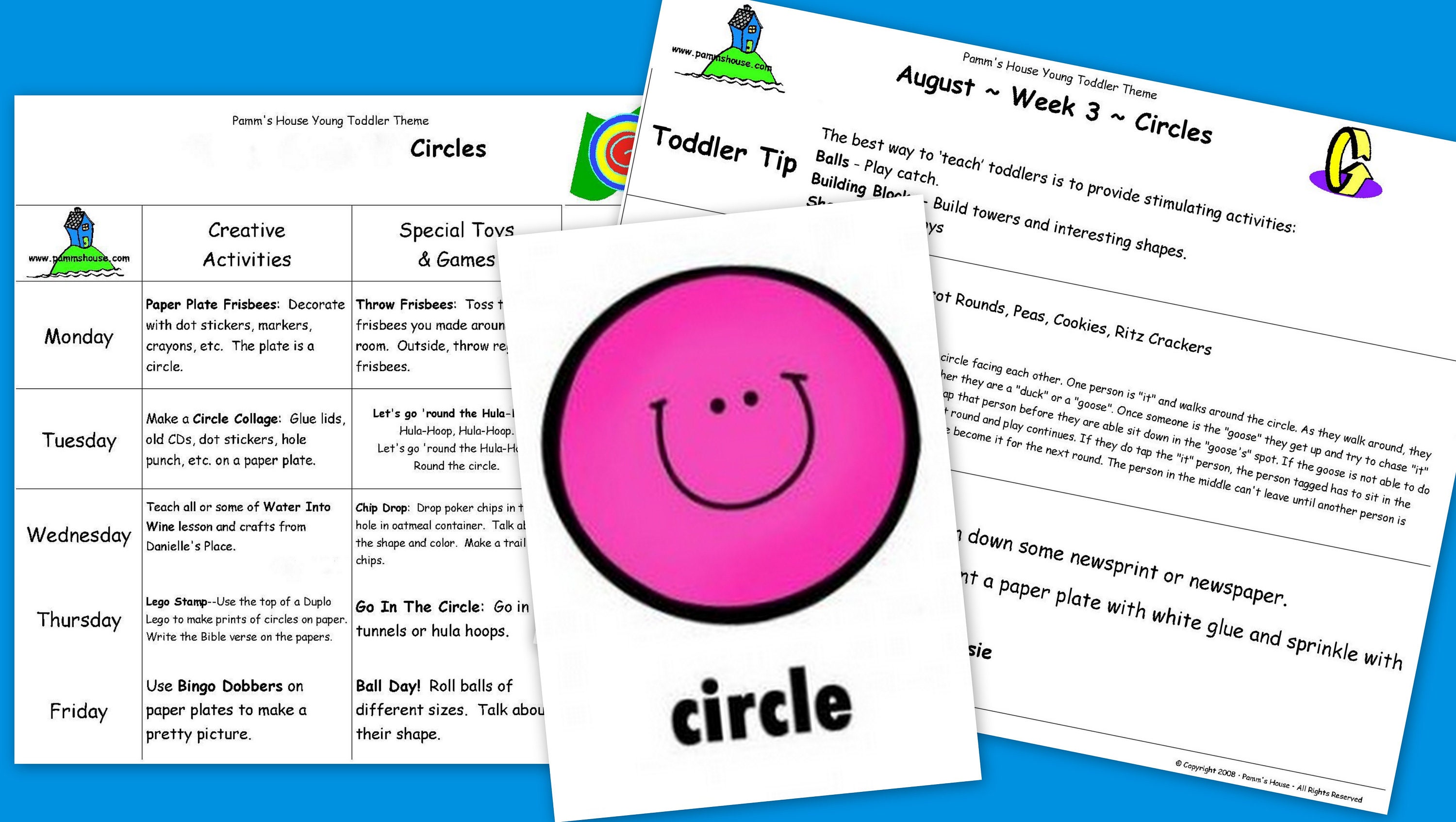 Printable Toddler Theme - Circles - Learning Through Play - Etsy