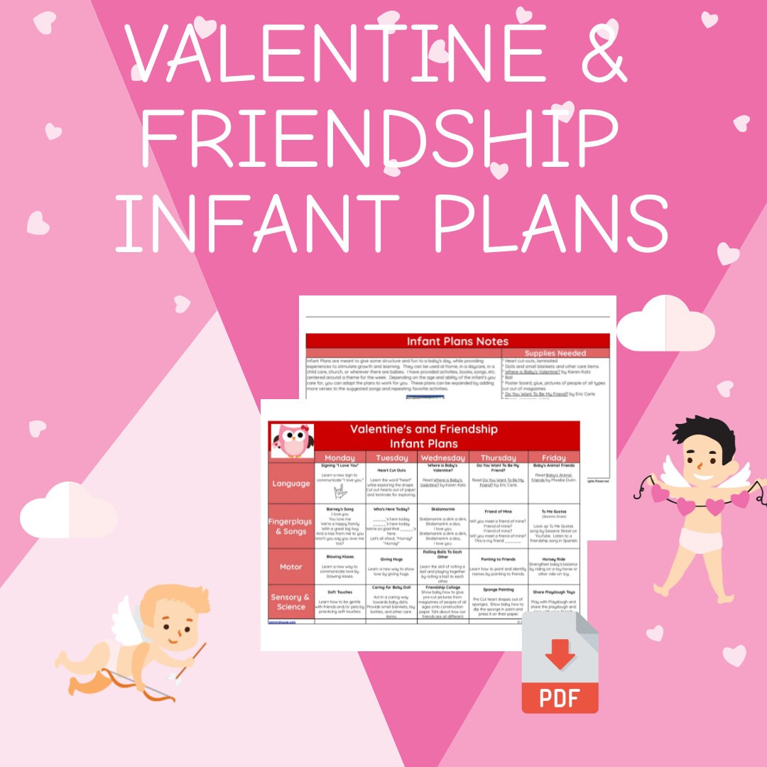 Valentine & Friendship Printable Infant Lesson Plans for Baby ...