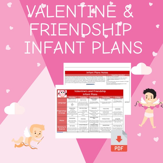 Valentine & Friendship Printable Infant Lesson Plans for Baby - Etsy