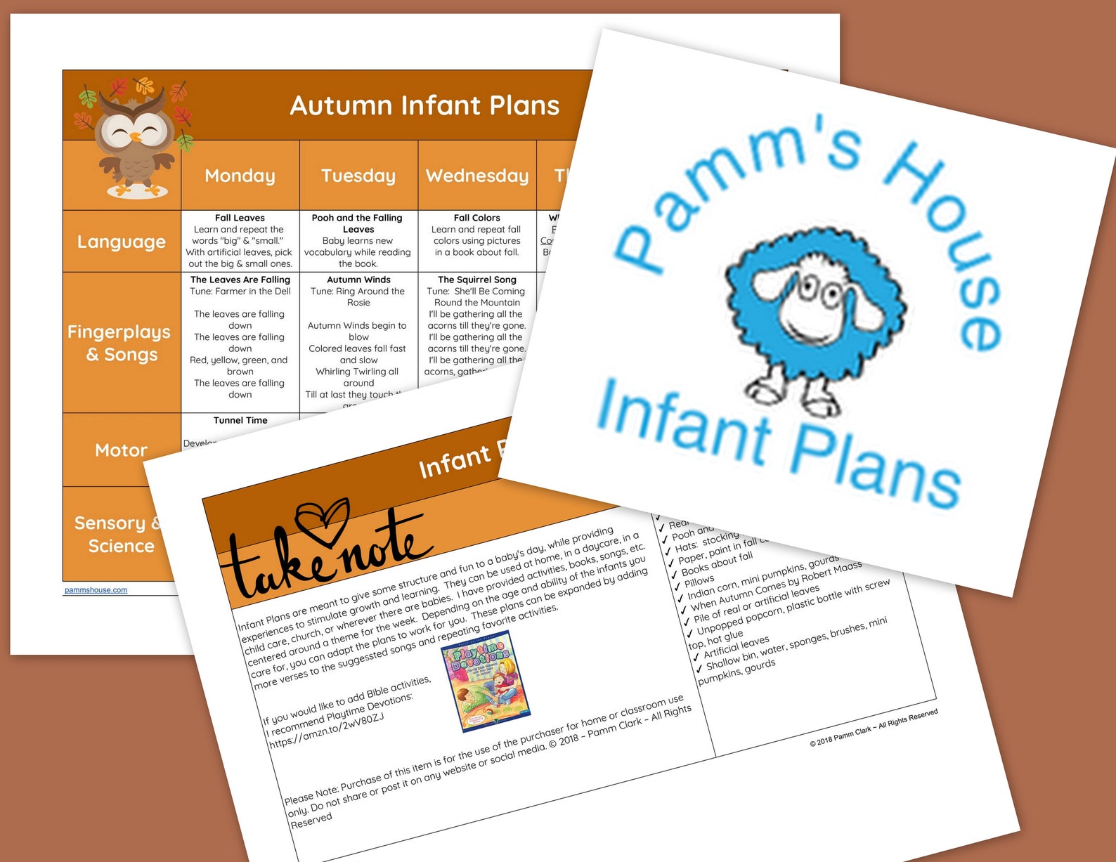 Autumn Printable Infant Lesson Plans for Baby - Learning Through Play ...