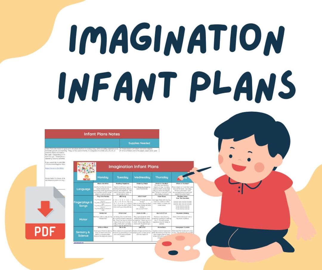 Imagination Infant Lesson Plans for Baby - Learning Through Play - Etsy
