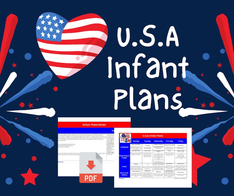 U.S.A Infant Lesson Plans for Baby - Learning Through Play - Etsy