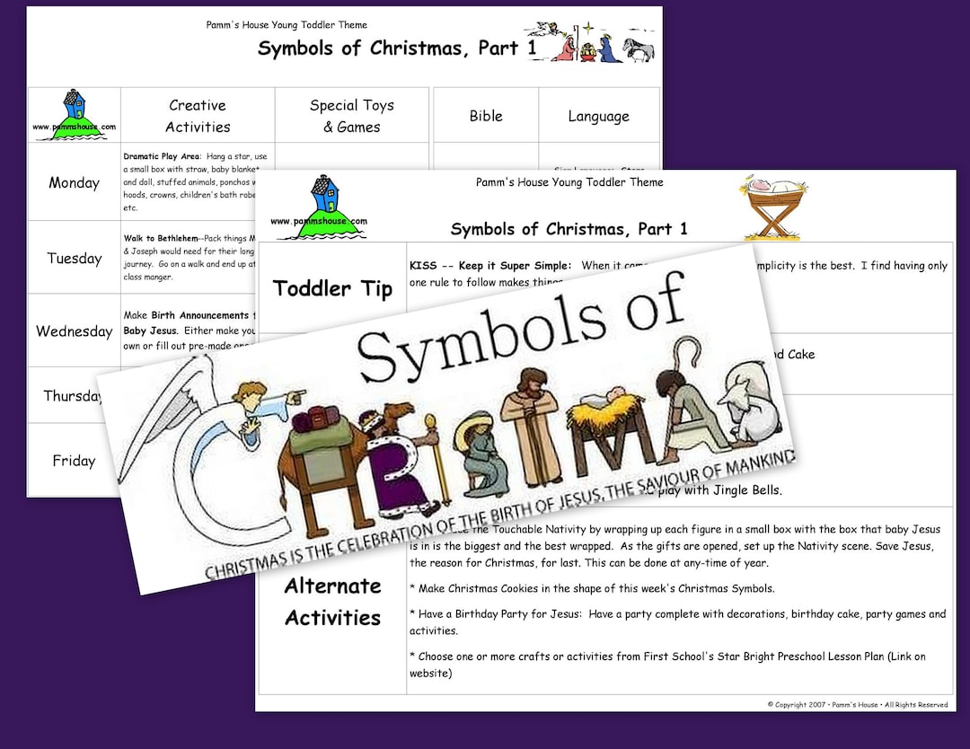 Symbols of Christmas, Part 1 - Printable Toddler Theme - Learning ...
