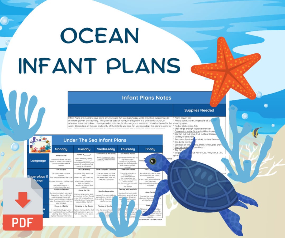 Ocean Infant Lesson Plans for Baby - Learning Through Play - Etsy
