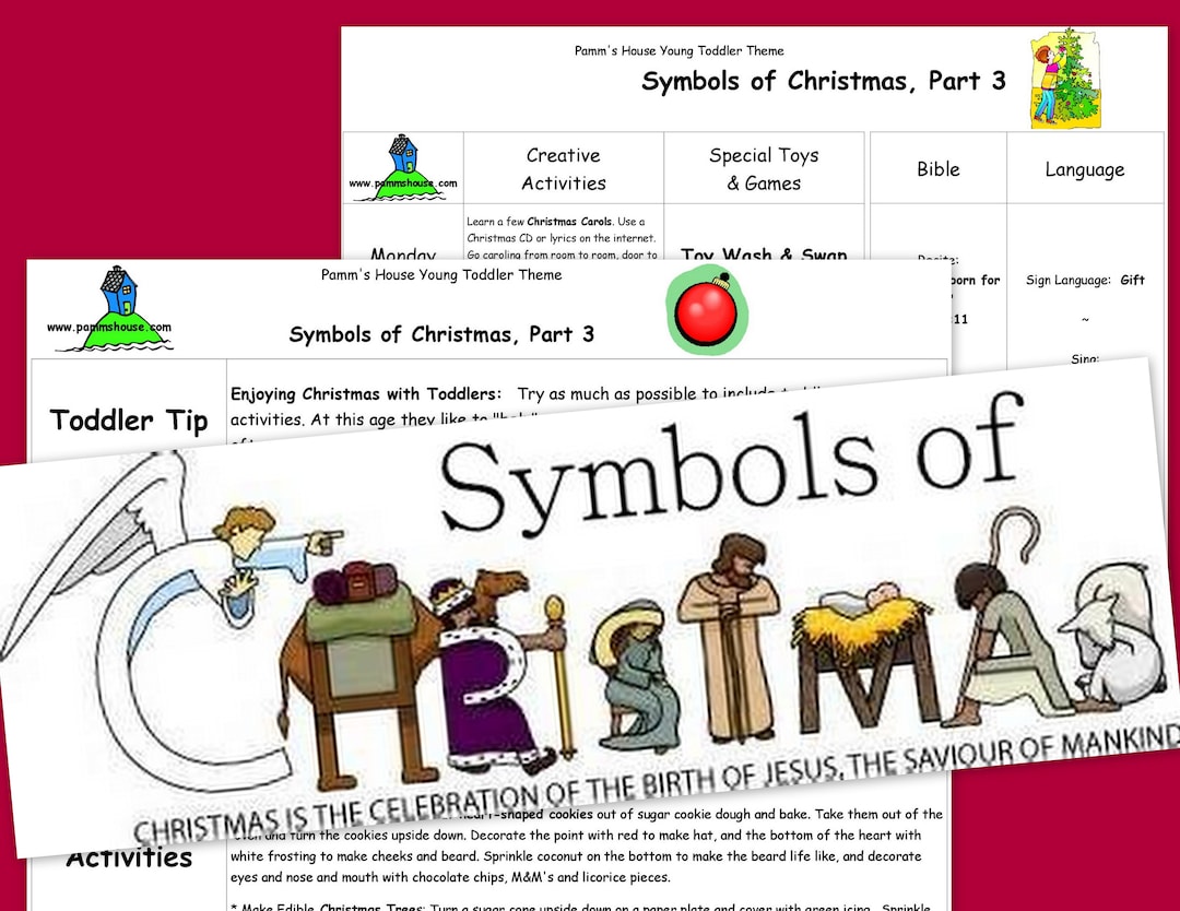 Symbols of Christmas, Part 3 - Printable Toddler Theme - Learning ...