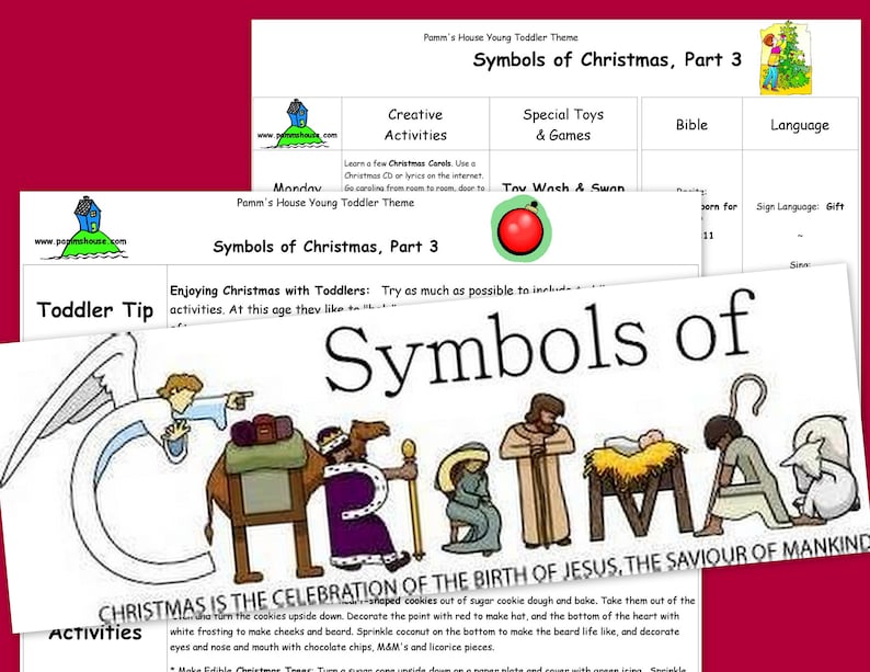 Symbols of Christmas, Part 3 - Printable Toddler Theme - Learning ...