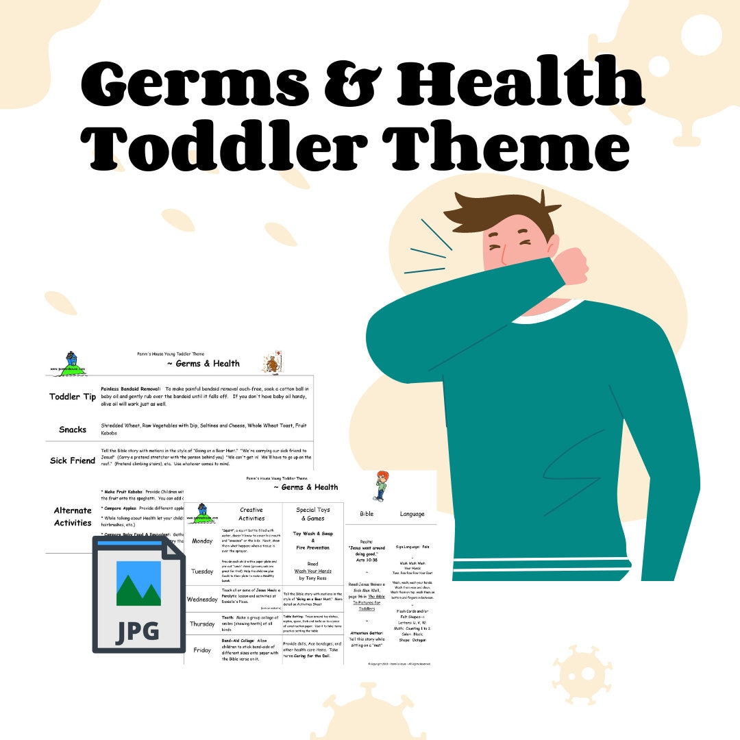 Germs and Health - Printable Toddler Theme - Learning Through Play - Etsy