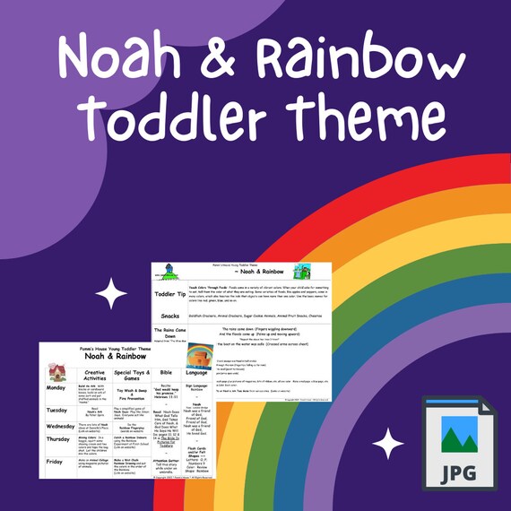 Noah & Rainbow Printable Toddler Theme Learning Through | Etsy