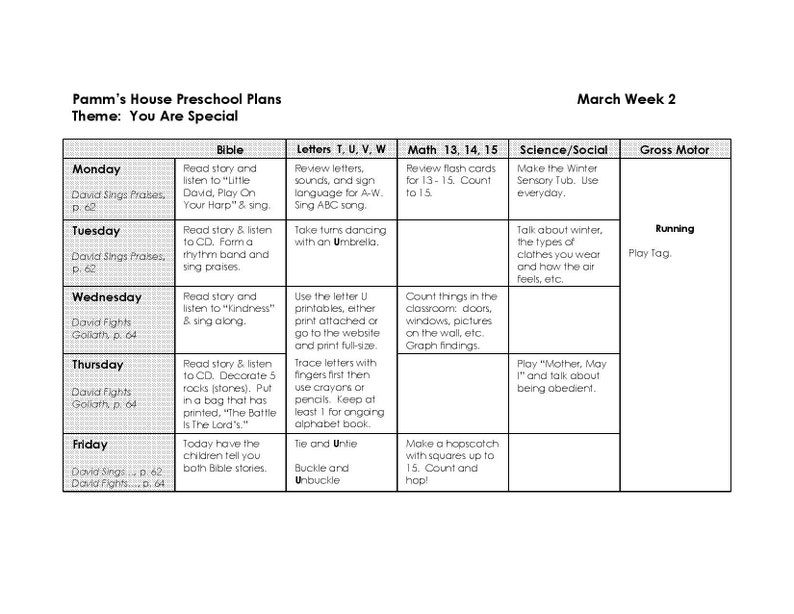 Preschool Lesson Plans for March - Bible Based - Learn Through Play ...