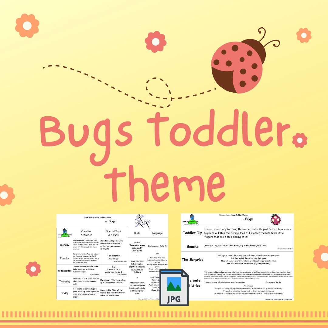 Bugs - Printable Toddler Theme - Learning Through Play - Etsy