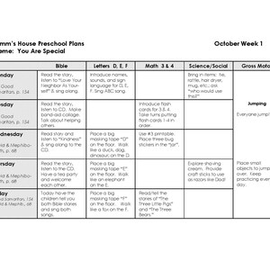 Preschool Lesson Plans for October - Bible Based - Learn Through Play ...