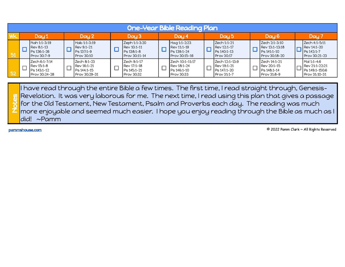 One-year Bible Reading Plan - Read Through the Bible - Old Testament ...
