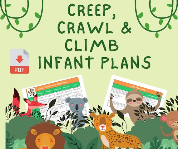 Creep Crawl & Climb Printable Infant Lesson Plans for Baby - Etsy