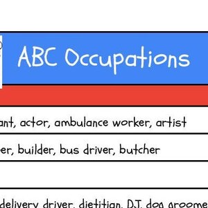 ABC Occupations - A List of Occupations for Every Letter of the ...
