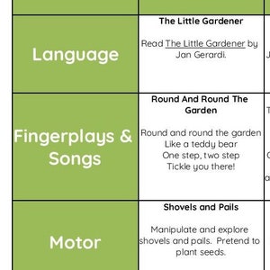In the Garden Printable Infant Lesson Plans for Baby - Learning Through ...