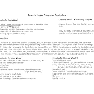 Preschool Lesson Plans for October - Bible Based - Learn Through Play ...