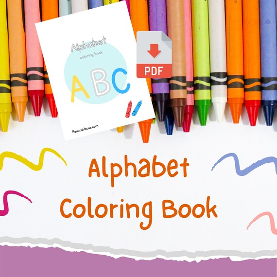 Alphabet Coloring Book Suitable for Toddlers & Preschoolers - Etsy