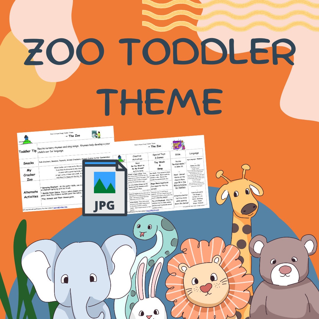 Zoo - Printable Toddler Theme - Learning Through Play - Etsy