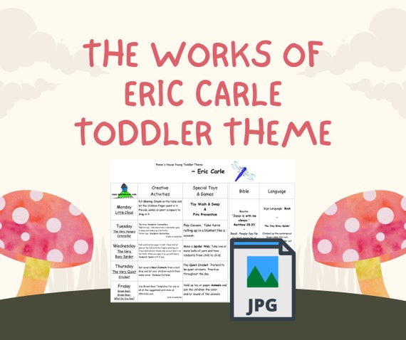 Printable Toddler Theme Based on the Works of Eric Carle - Etsy