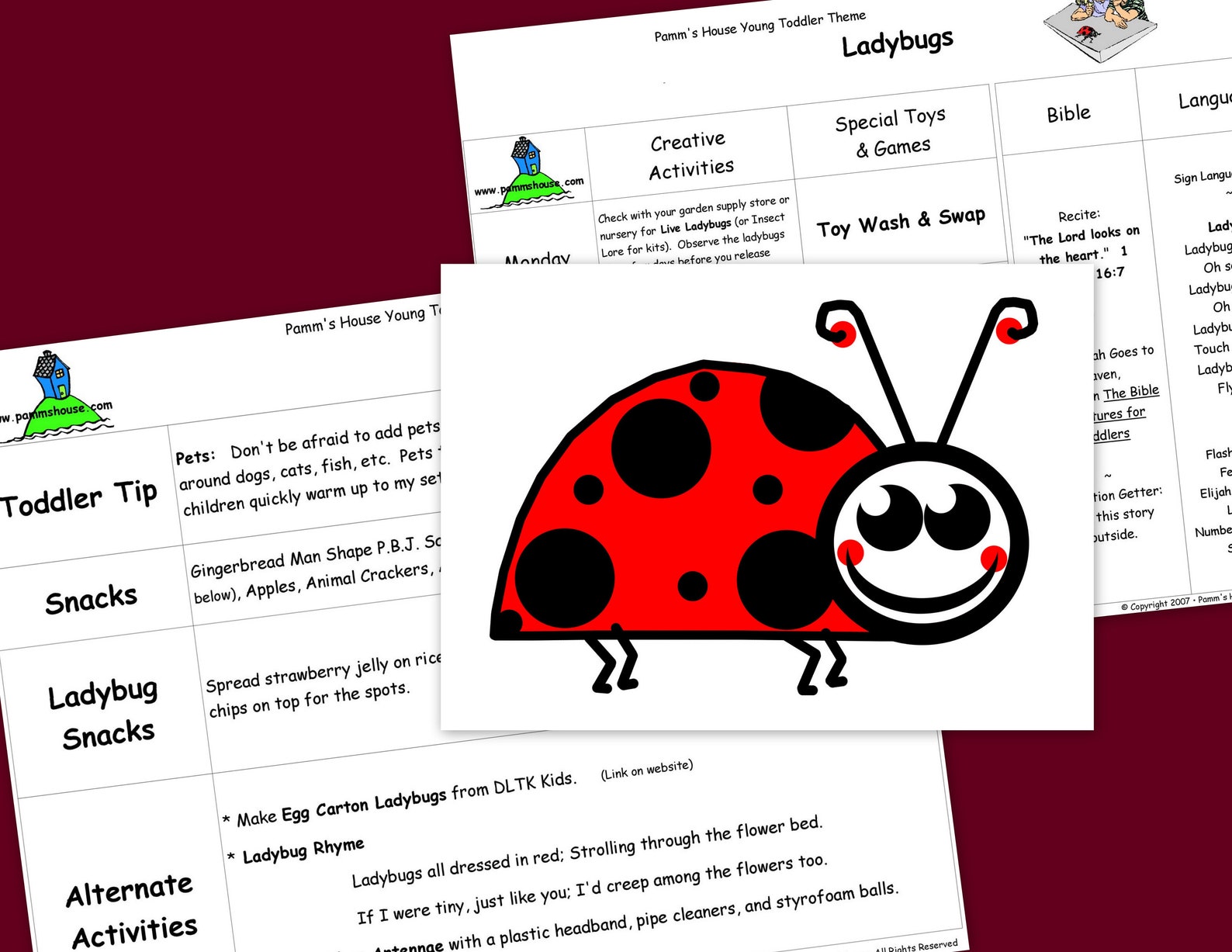 Ladybugs Printable Toddler Theme - Learning Through Play - Etsy