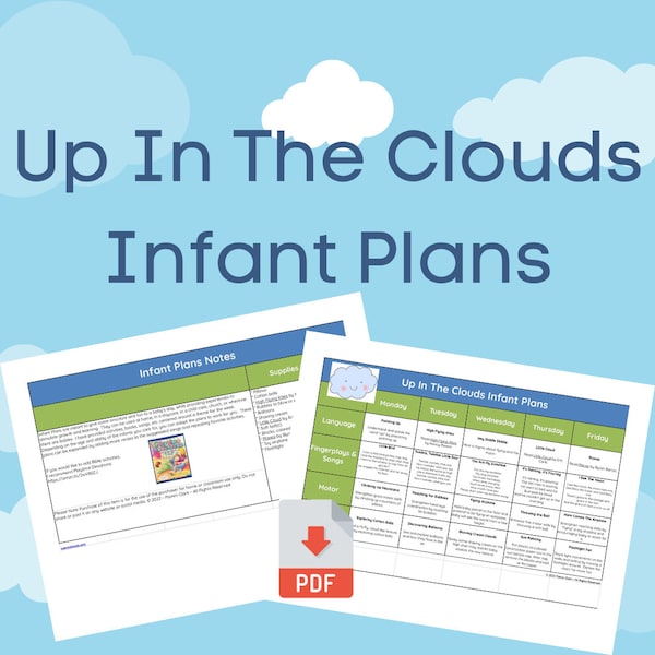 Daycare Infant Lesson Plan Template - Etsy