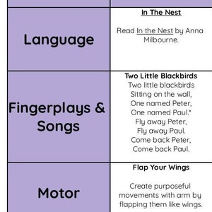 Birds and Butterflies Printable Infant Lesson Plans for Baby - Learning ...