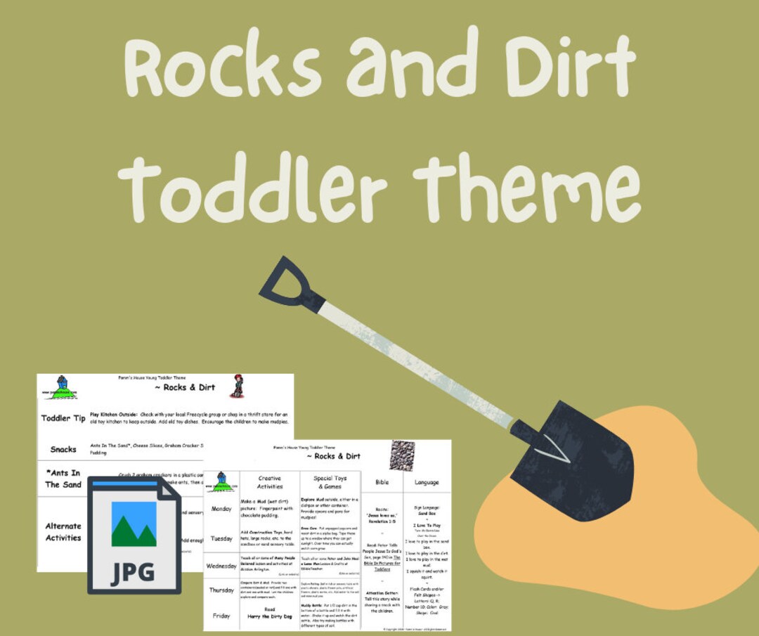 Rocks & Dirt - Printable Toddler Theme - Learning Through Play - Etsy