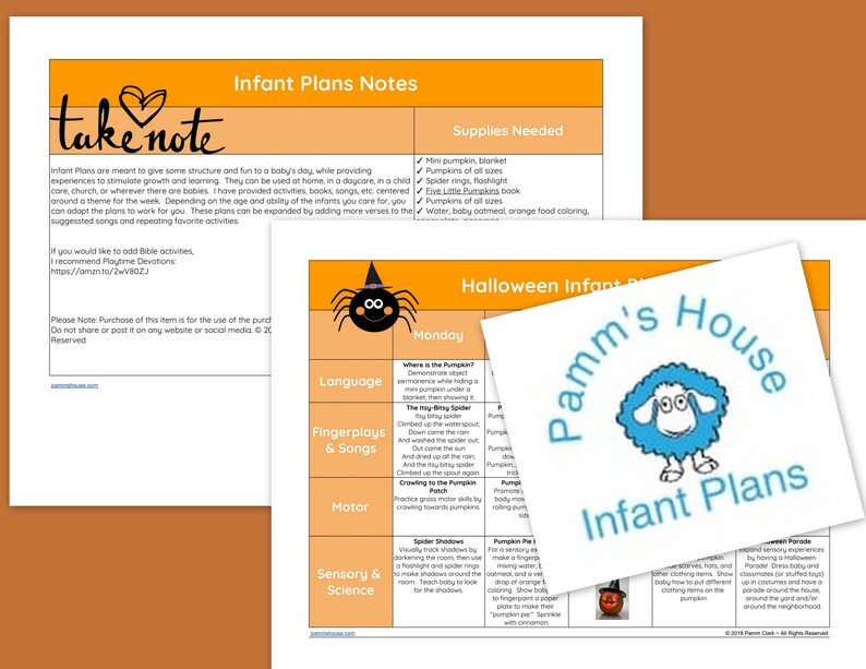 Halloween Infant Lesson Plans – Printable Curriculum for Ages 1–18 ...