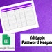 Editable and Printable Password Keeper - Etsy