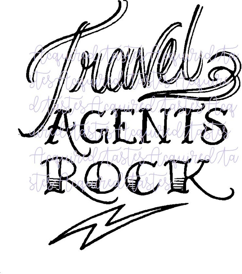 Travel Agents Rock Cut File Digital Download SVG - Etsy
