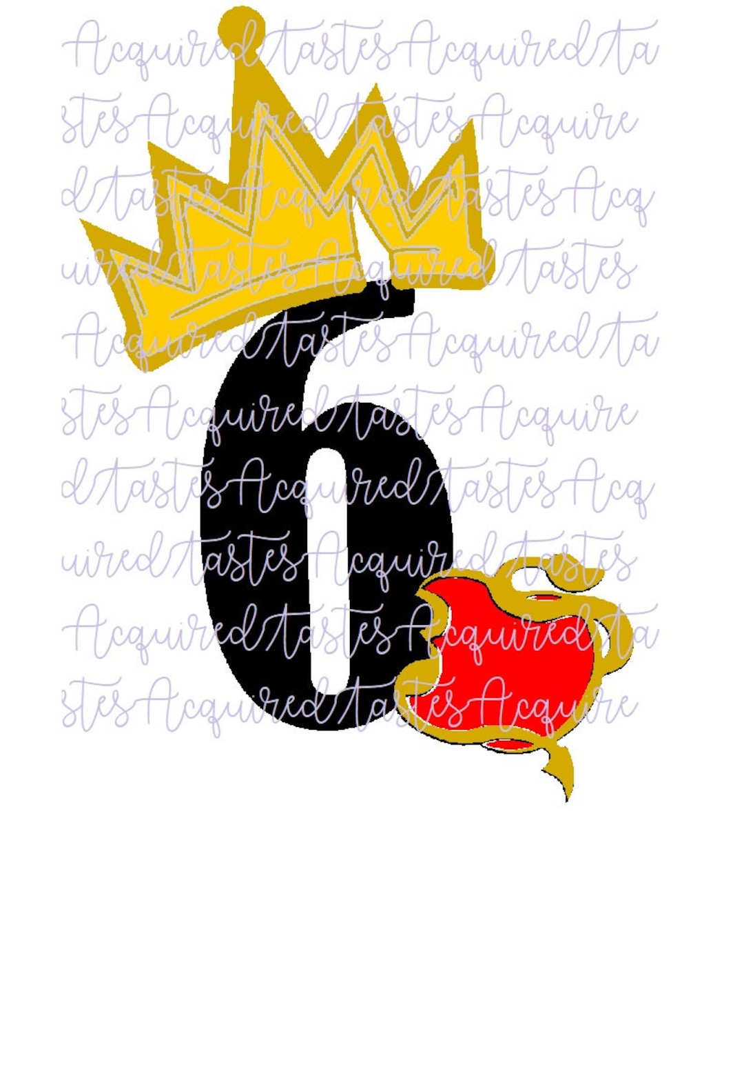 Descendants Inspired Birthday Number With Crown )includes 6-10) - Etsy