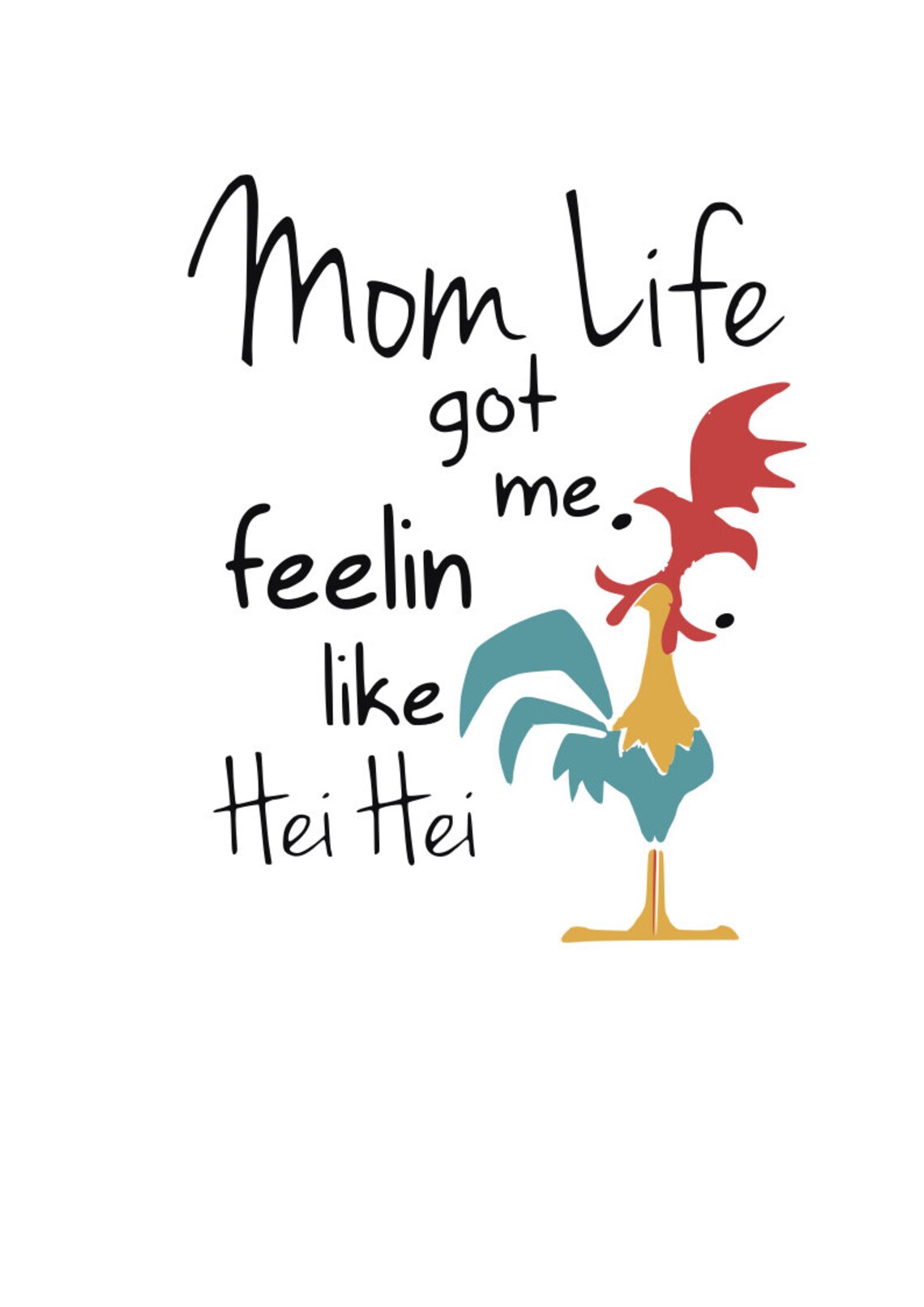 Mom Life Hei Hei SVG DXF and PNG Digital Download Cut File | Etsy