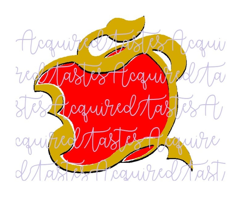 Descendants Inspired Apple SVG - Etsy
