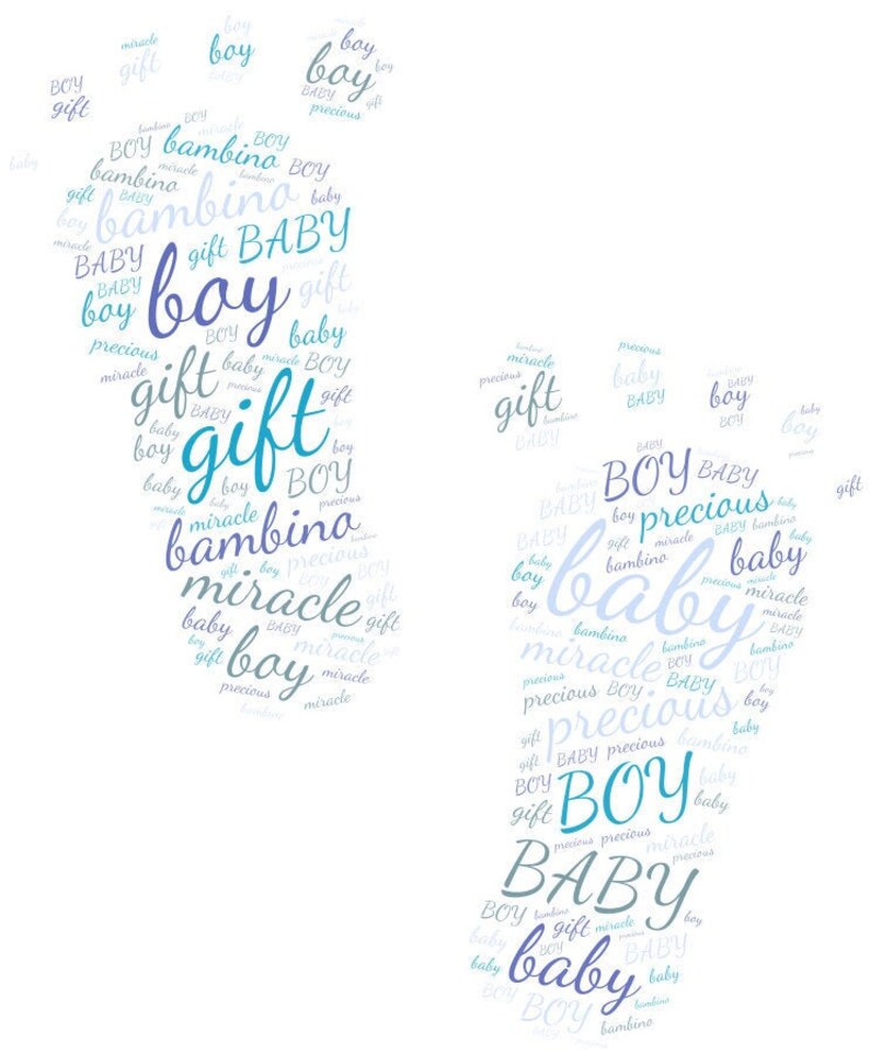 Digital Download File PNG and SVG Included Baby Boy Feet - Etsy